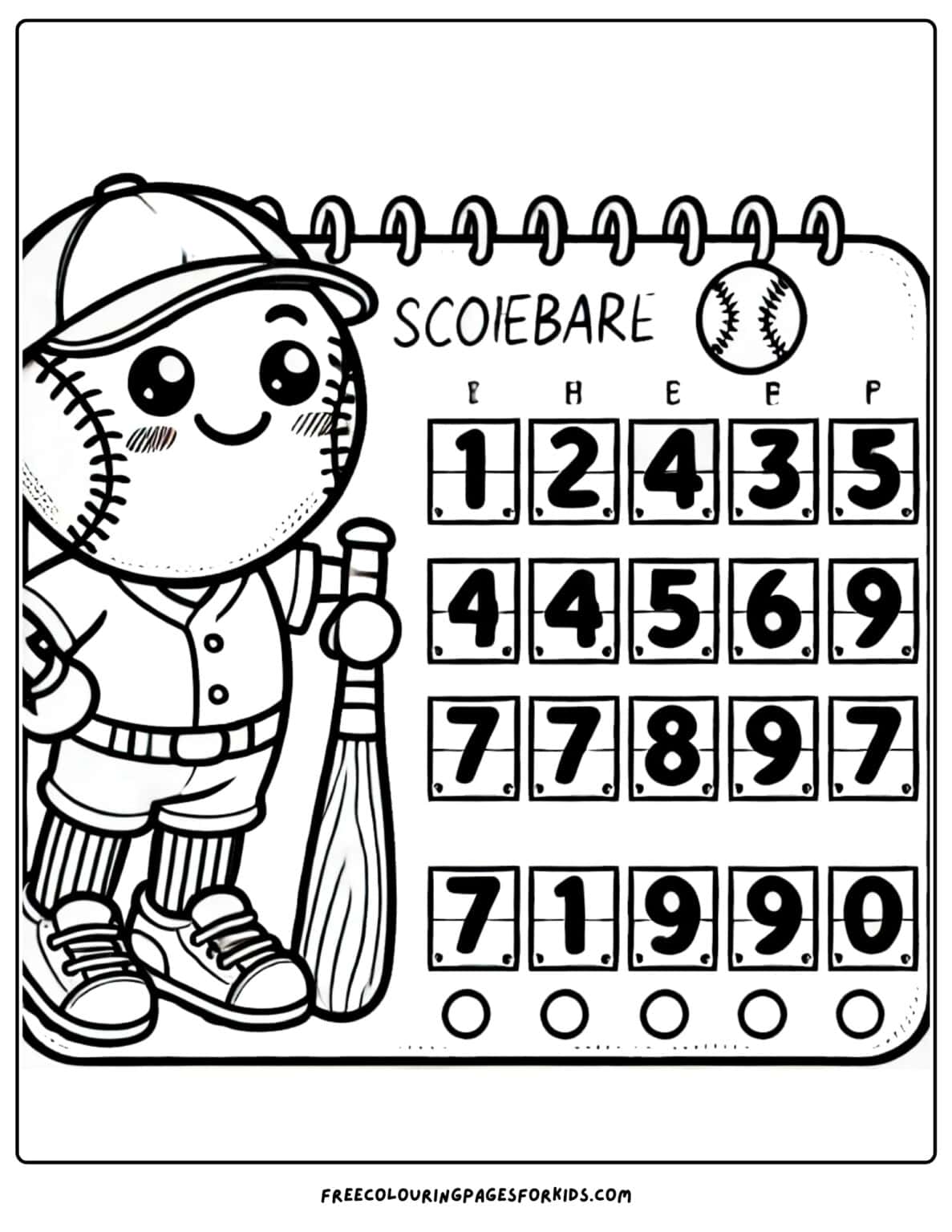 24 Baseball Coloring Pages