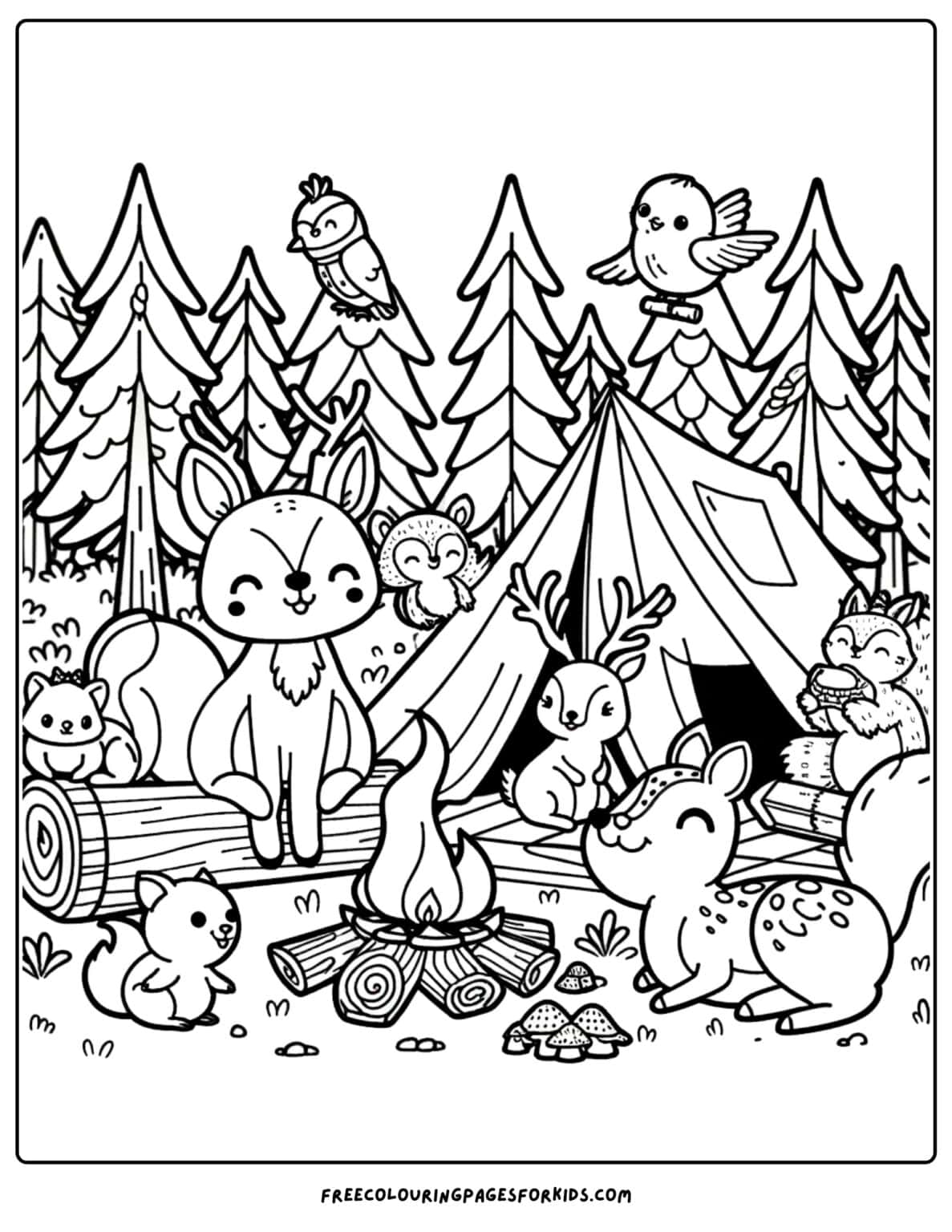 25 Camping Coloring Pages