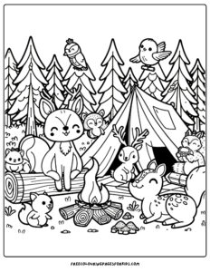 25 Camping Coloring Pages