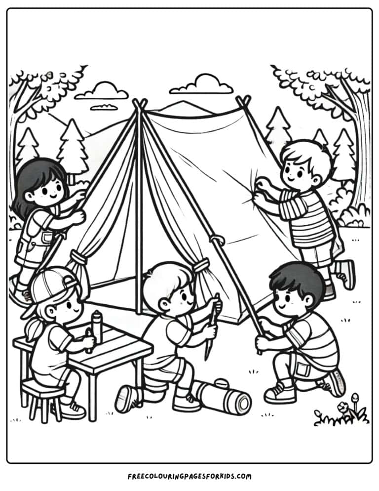 25 Camping Coloring Pages