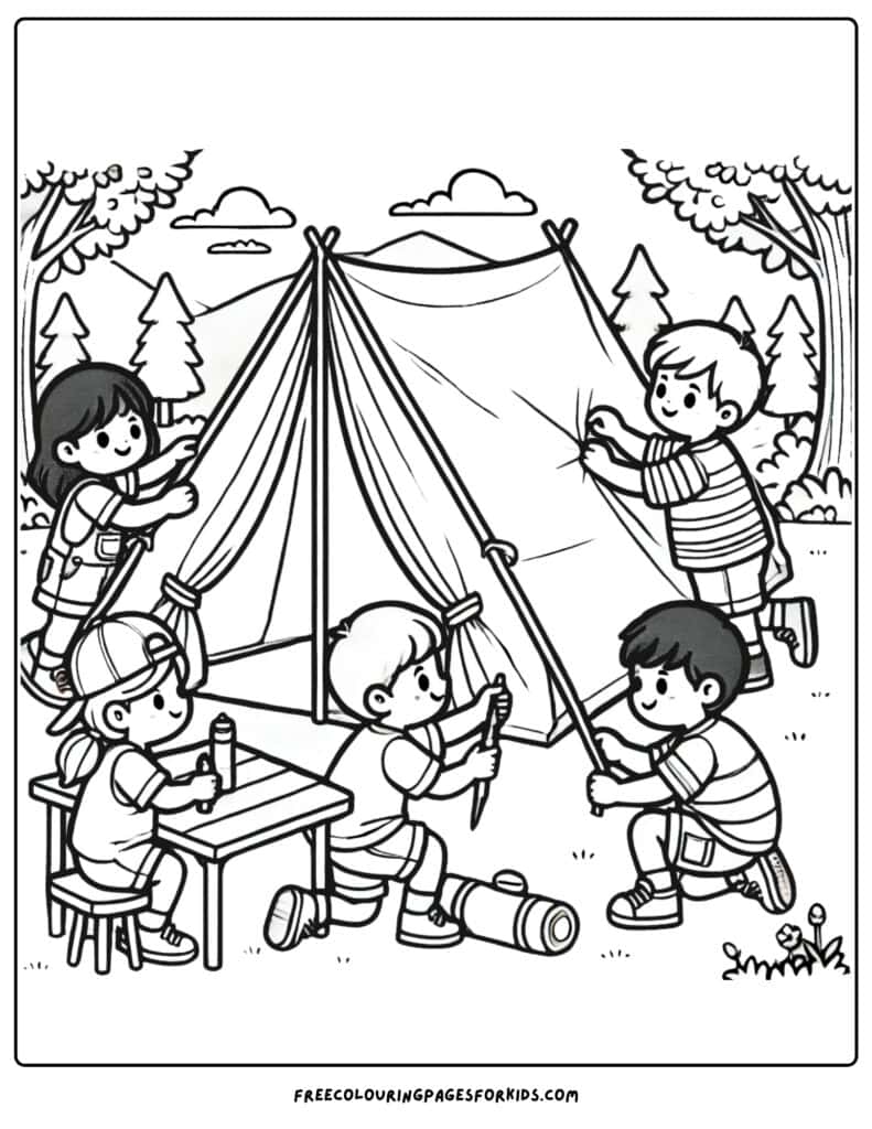 25 Camping Coloring Pages