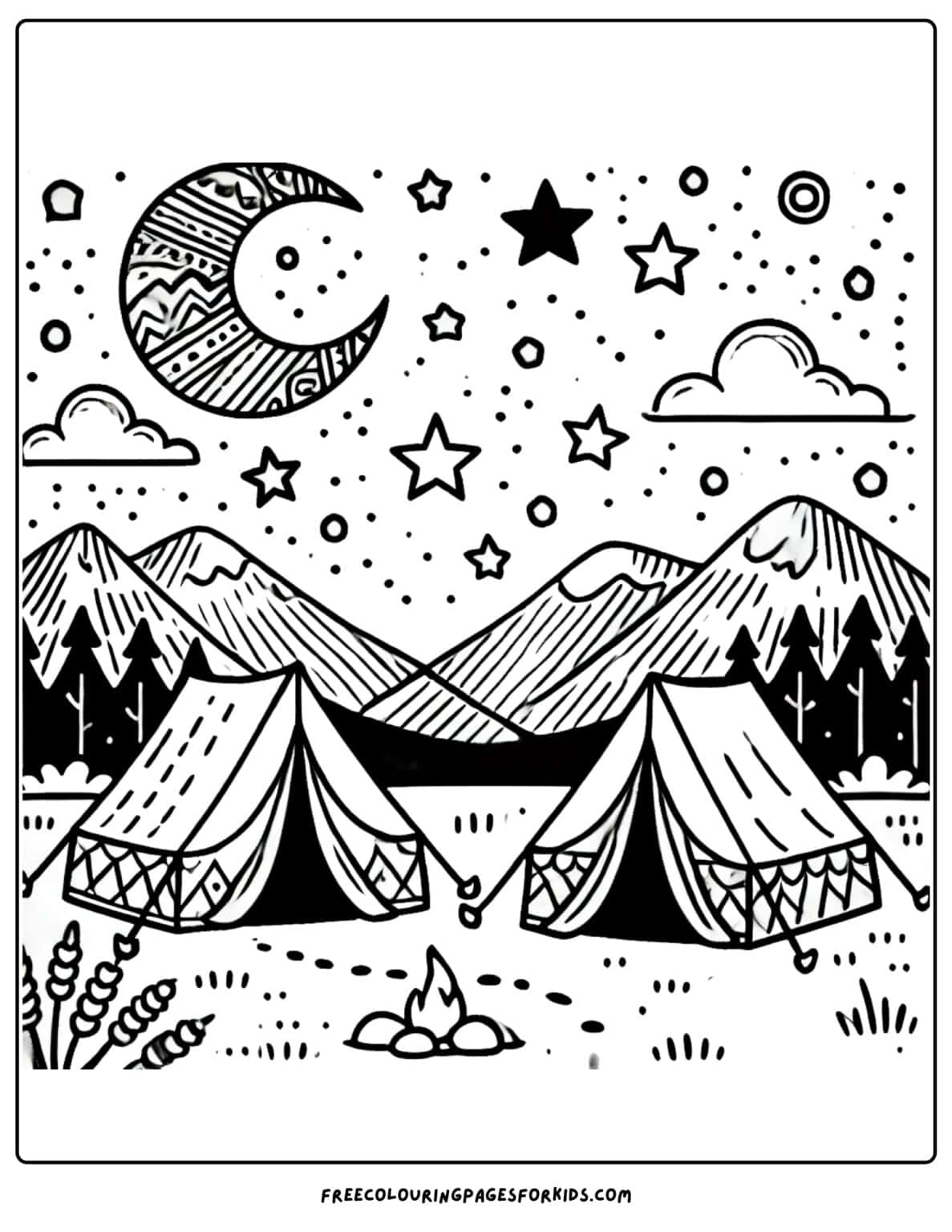 25 Camping Coloring Pages