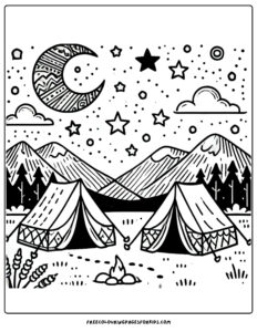 25 Camping Coloring Pages