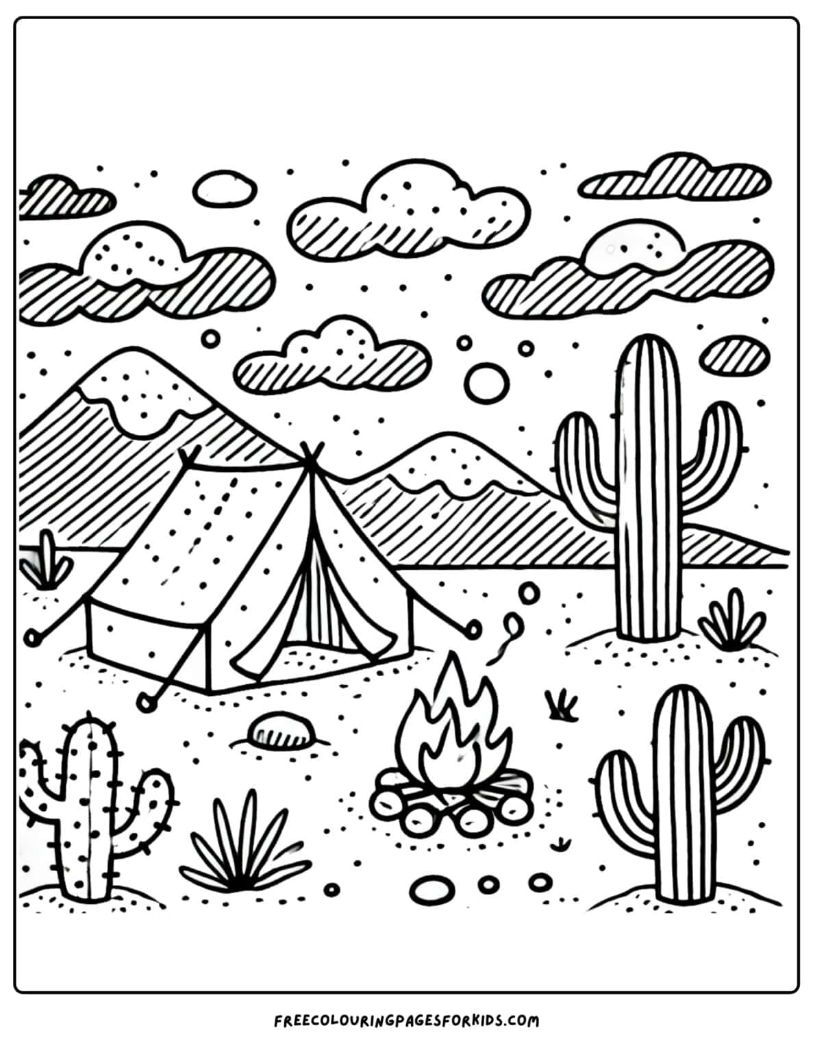 25 Desert Coloring Pages