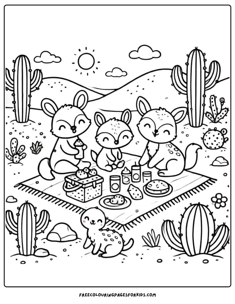 25 Desert Coloring Pages