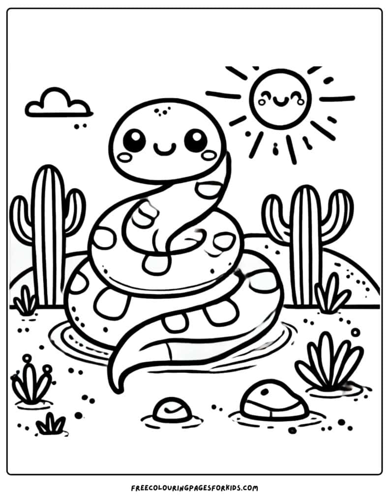 Coloring Desert Snake Pages Print Deserts Colouring Kids Printable ...