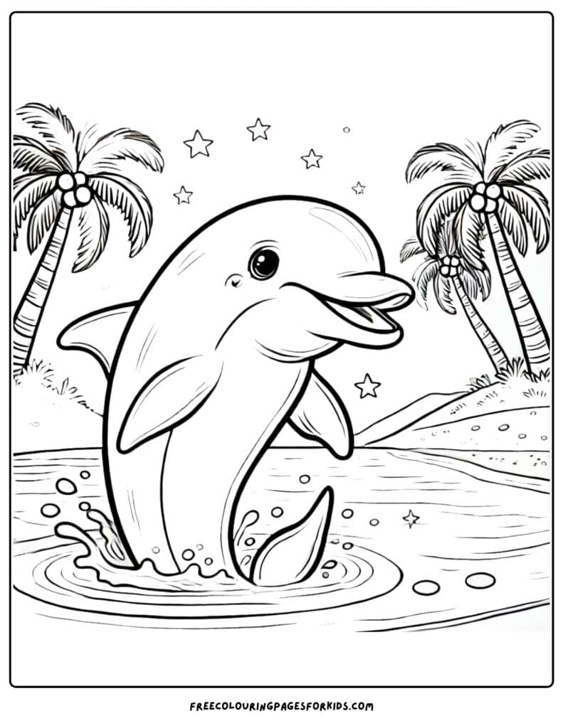18 Dolphin Coloring Pages