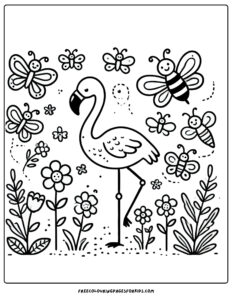 21 Flamingo Coloring Pages