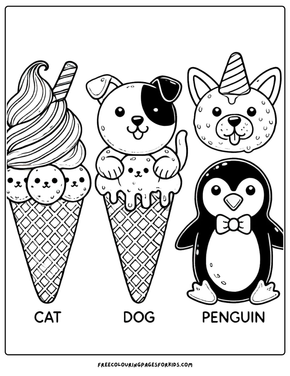 24 Ice Cream Coloring Pages