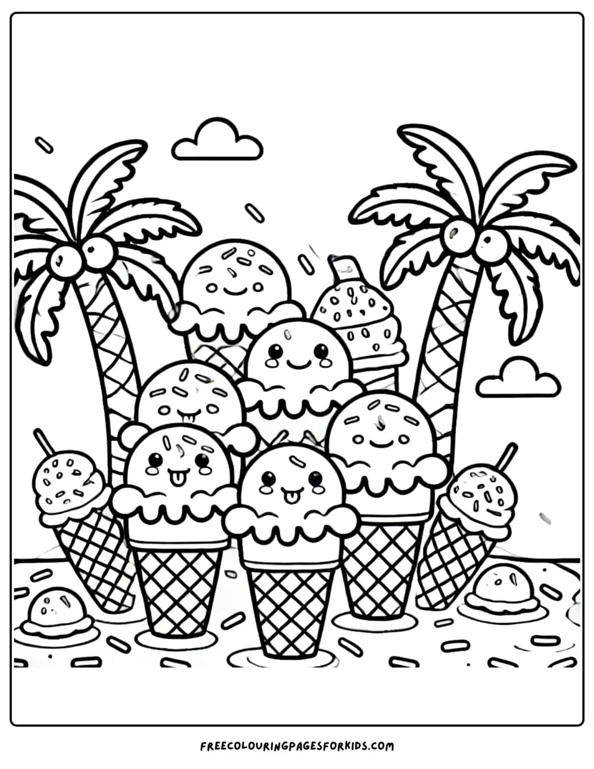 24 Ice Cream Coloring Pages