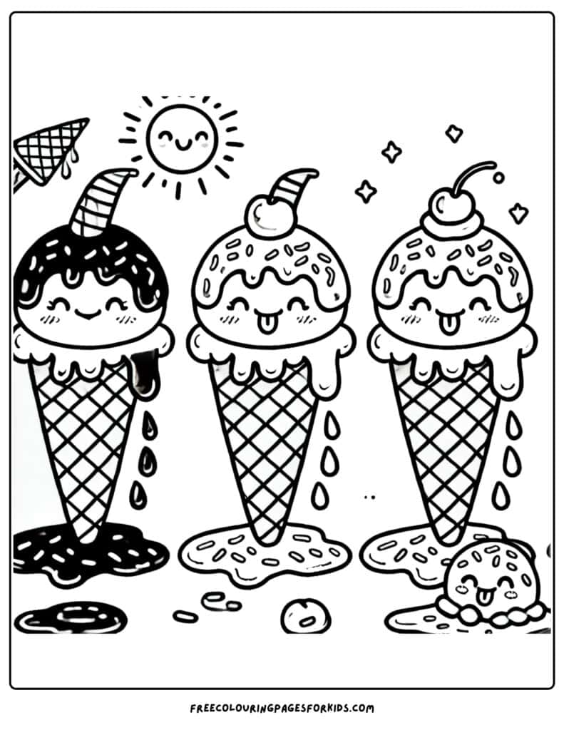 24 Ice Cream Coloring Pages