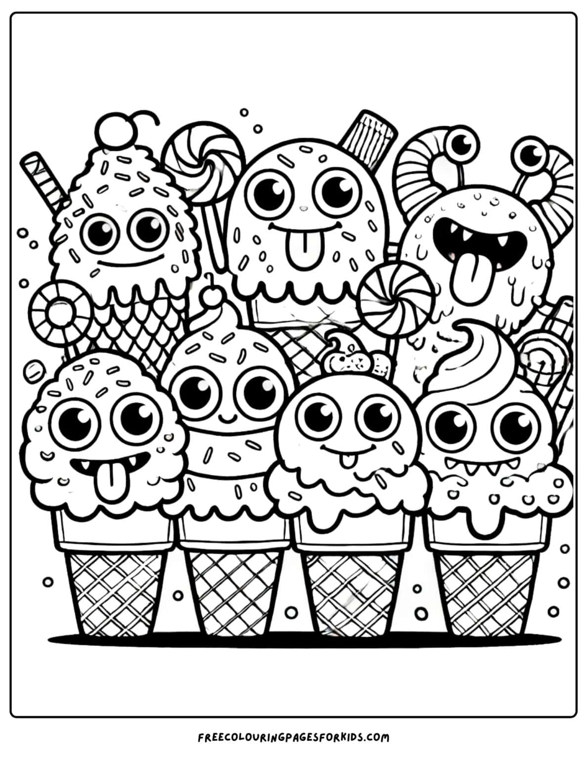 24 Ice Cream Coloring Pages