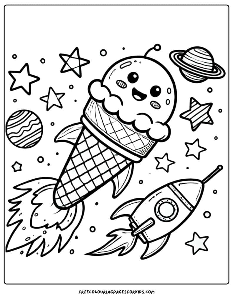 24 Ice Cream Coloring Pages