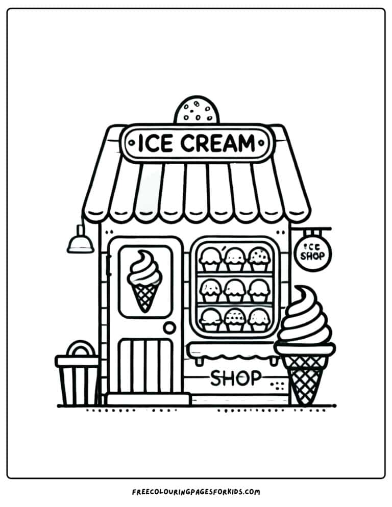 24 Ice Cream Coloring Pages