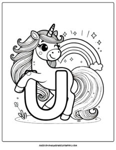 12 Letter U Coloring Pages