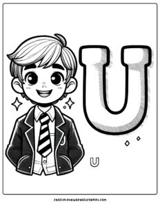 12 Letter U Coloring Pages