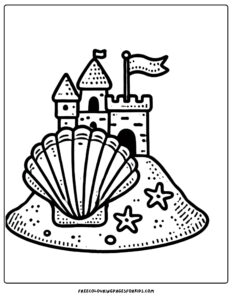 31 Shell Coloring Pages