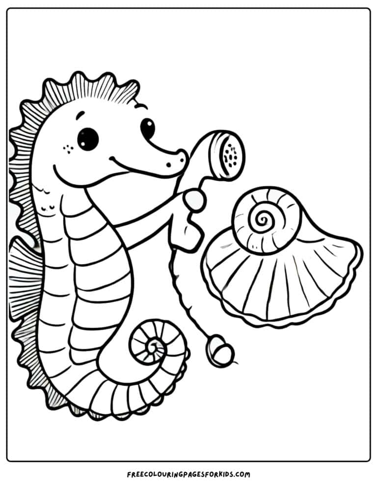 31 Shell Coloring Pages