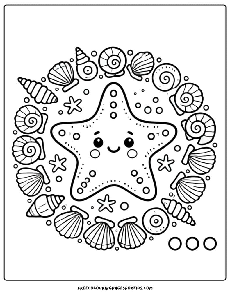 31 Shell Coloring Pages