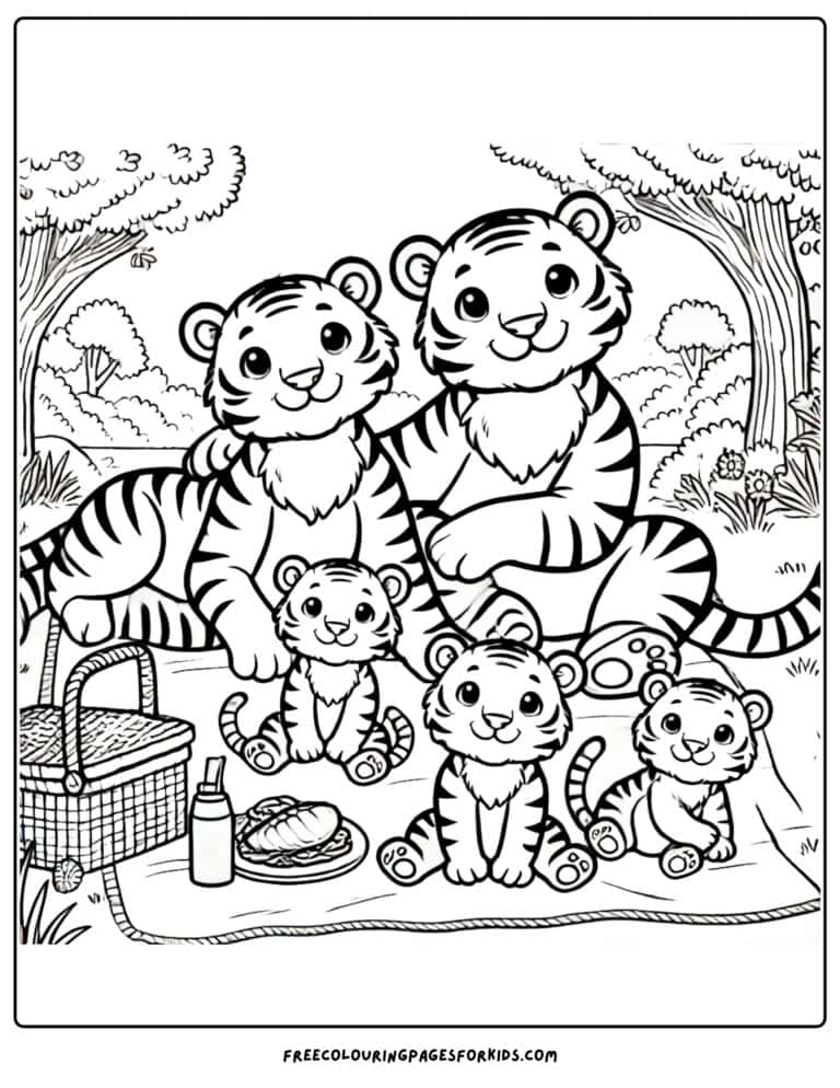 21 Tiger Coloring Pages
