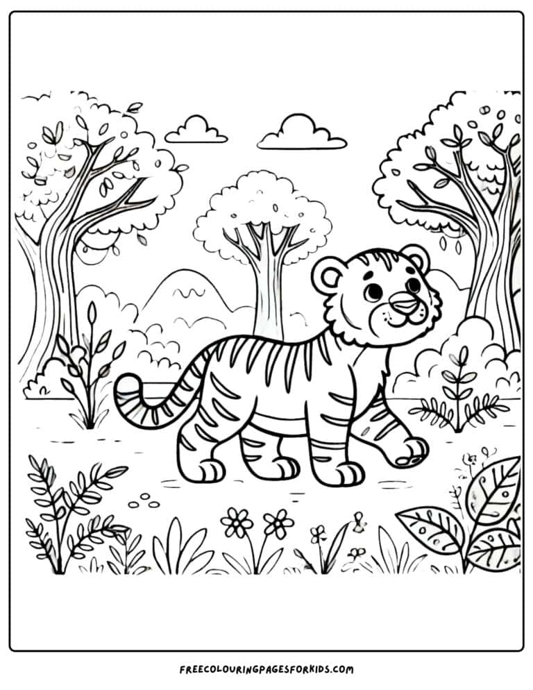 21 Tiger Coloring Pages