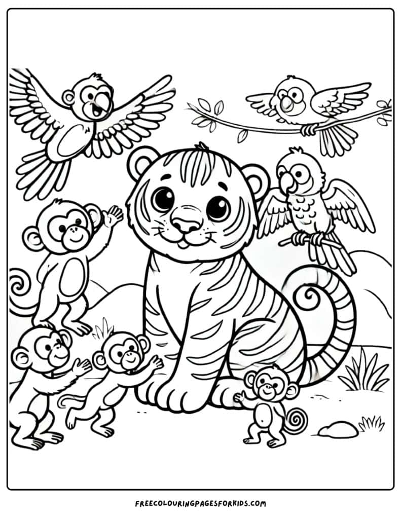 21 Tiger Coloring Pages