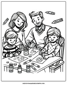 25 Family Coloring Pages