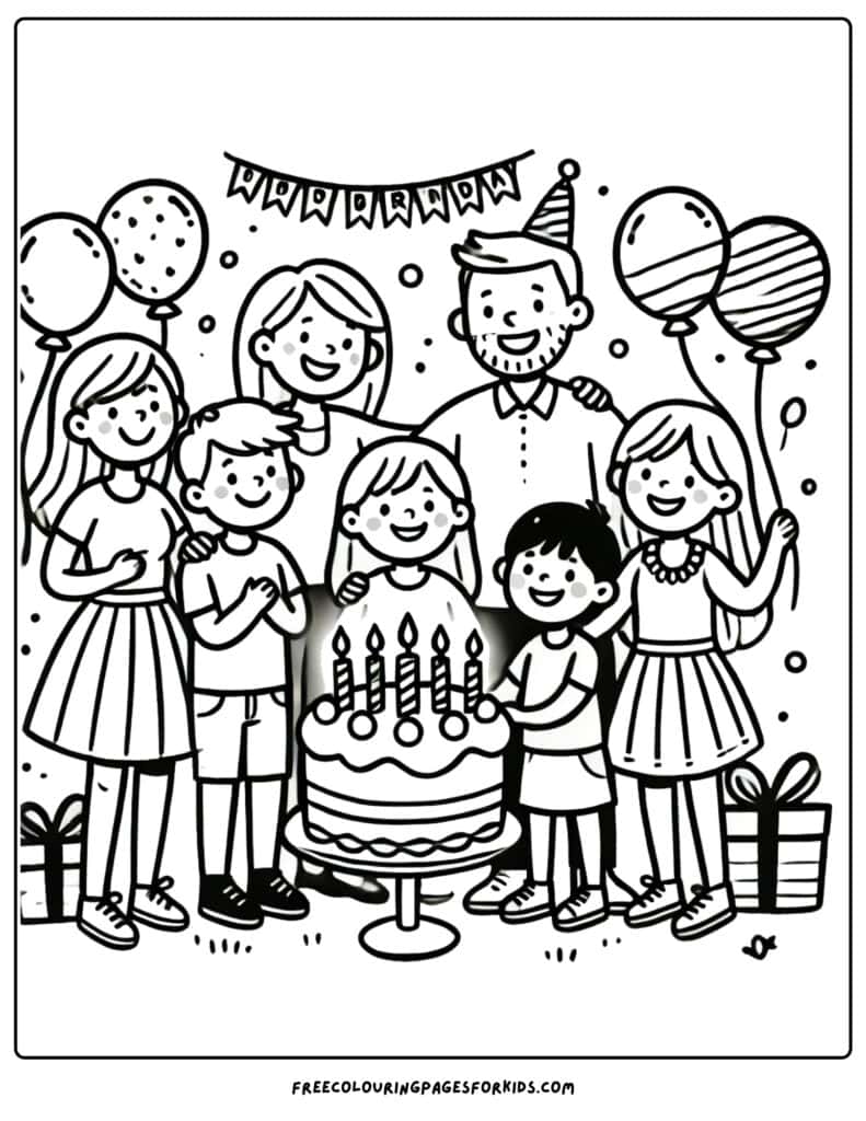 25 Family Coloring Pages