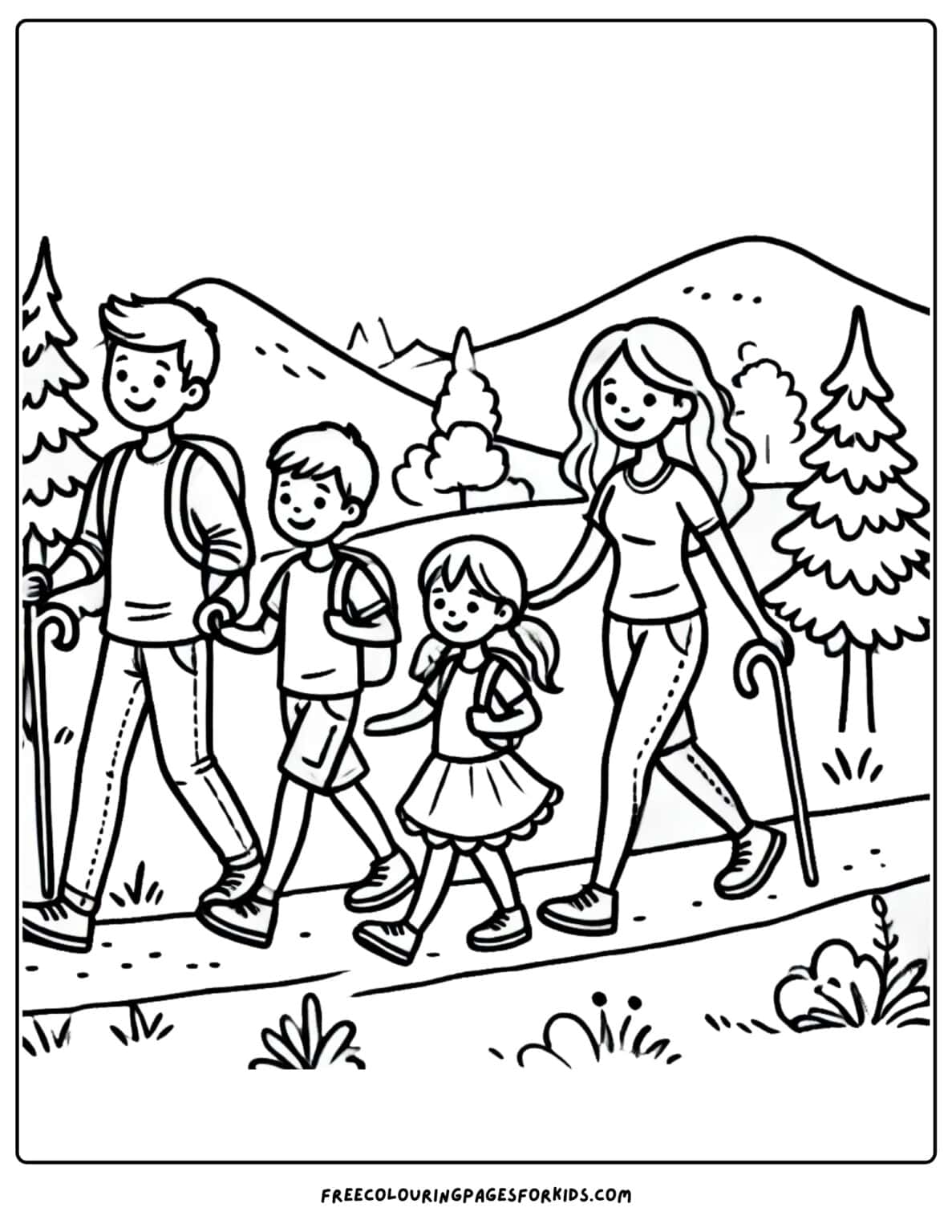 25 Family Coloring Pages