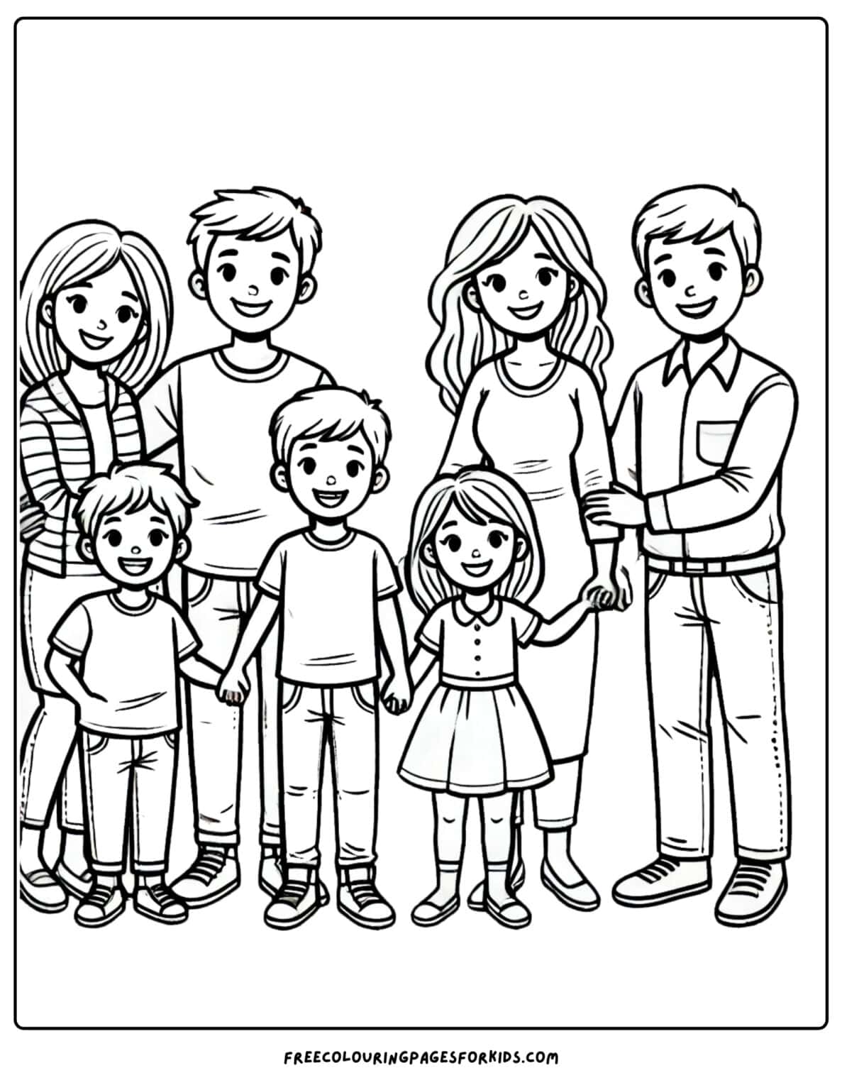 25 Family Coloring Pages
