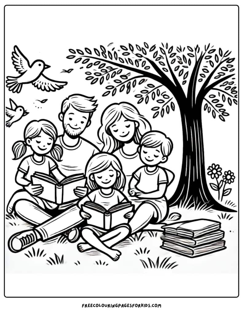 25 Family Coloring Pages