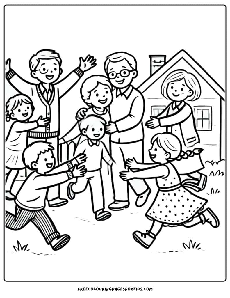 25 Family Coloring Pages