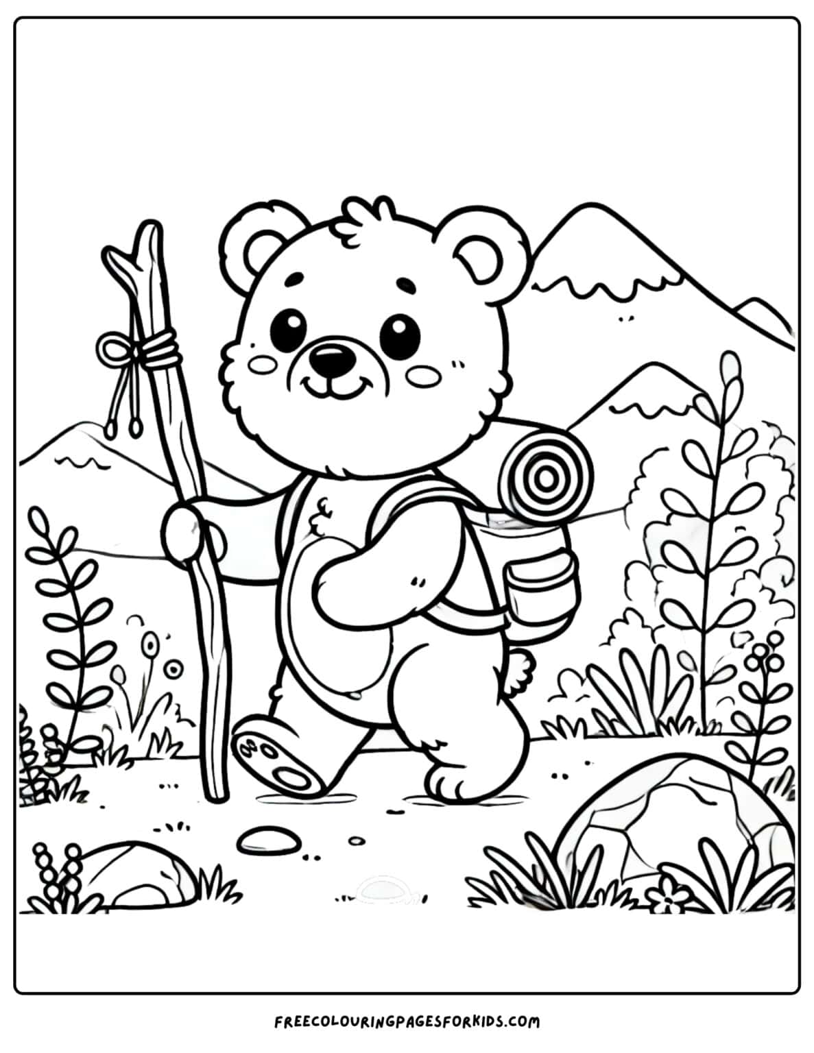 25 Hiking Coloring Pages