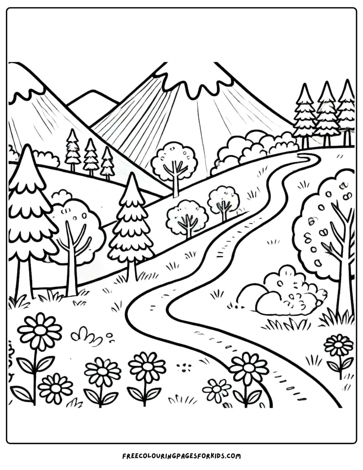 25 Hiking Coloring Pages
