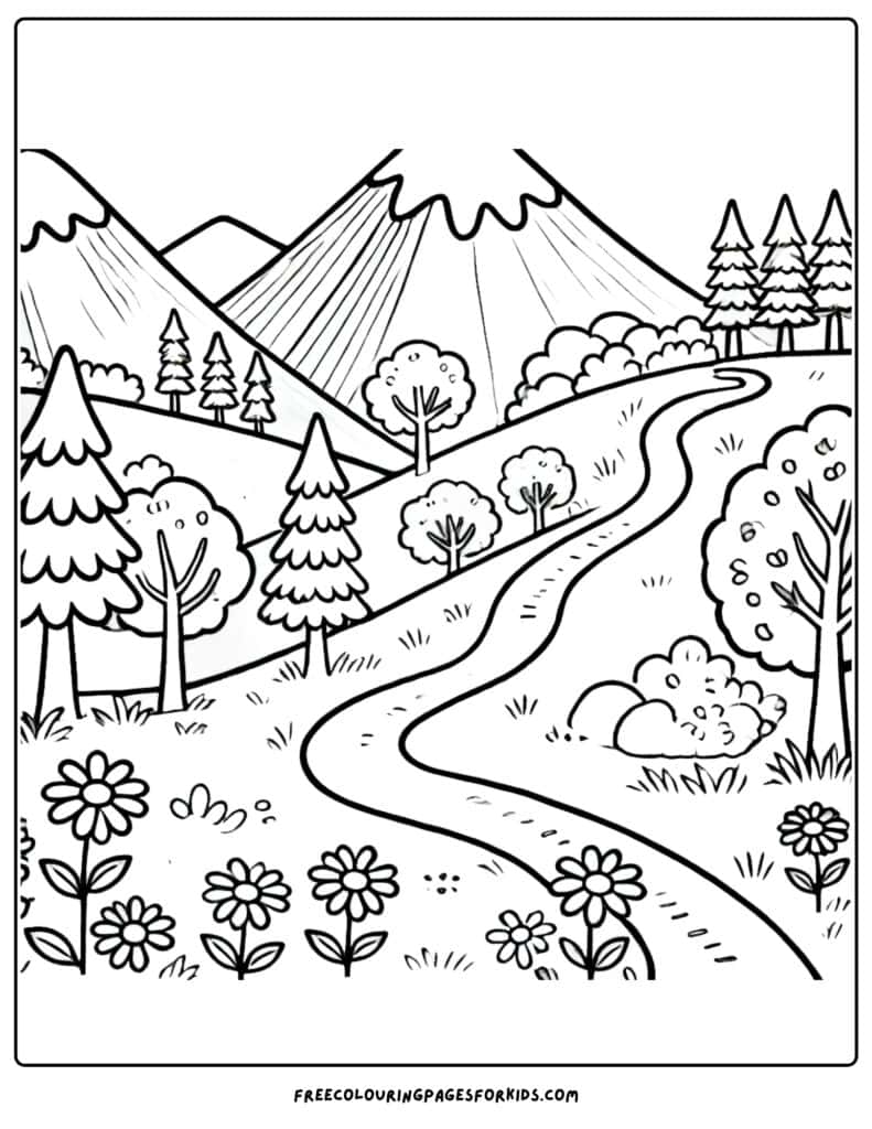 25 Hiking Coloring Pages