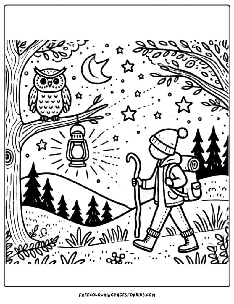 25 Hiking Coloring Pages