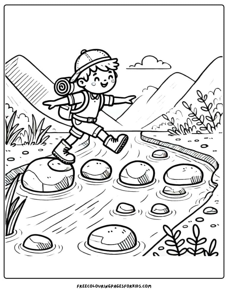 25 Hiking Coloring Pages