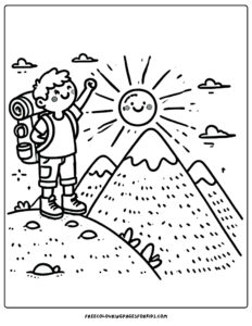 25 Hiking Coloring Pages
