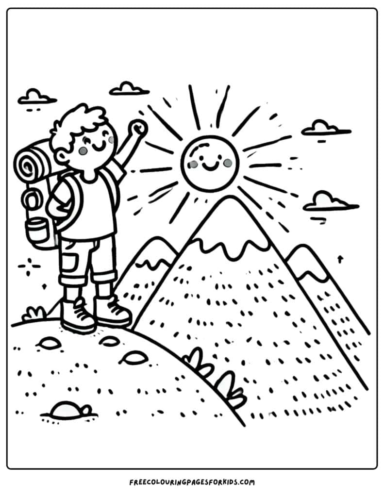 25 Hiking Coloring Pages