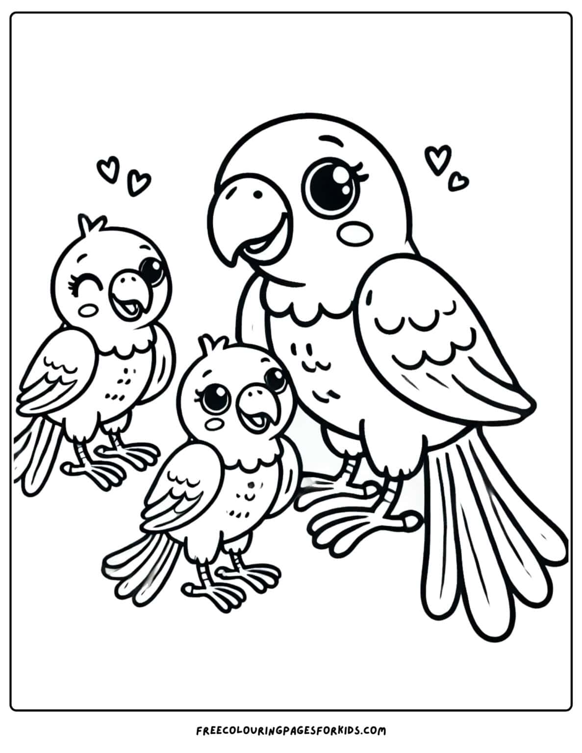 30 Parrot Coloring Pages