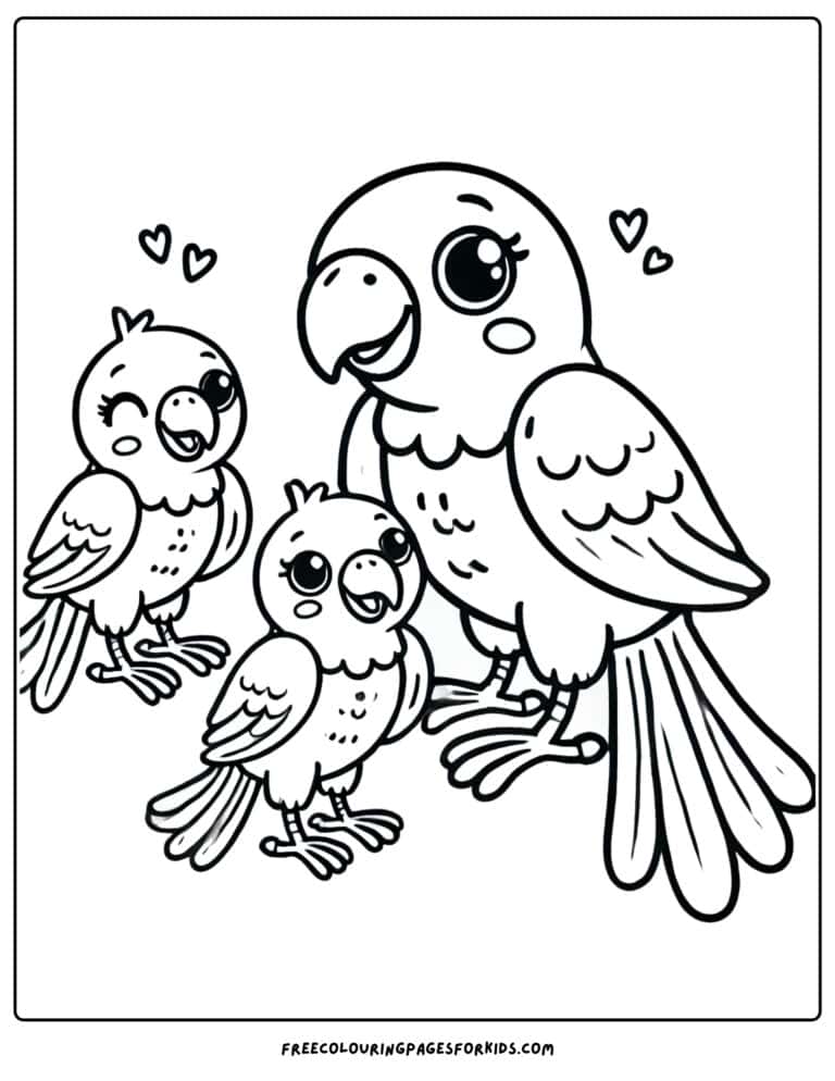 30 Parrot Coloring Pages