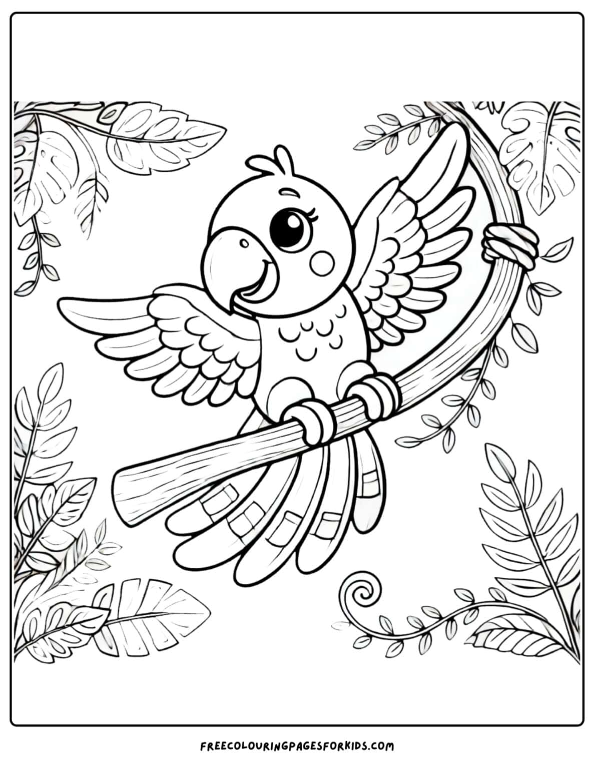 30 Parrot Coloring Pages