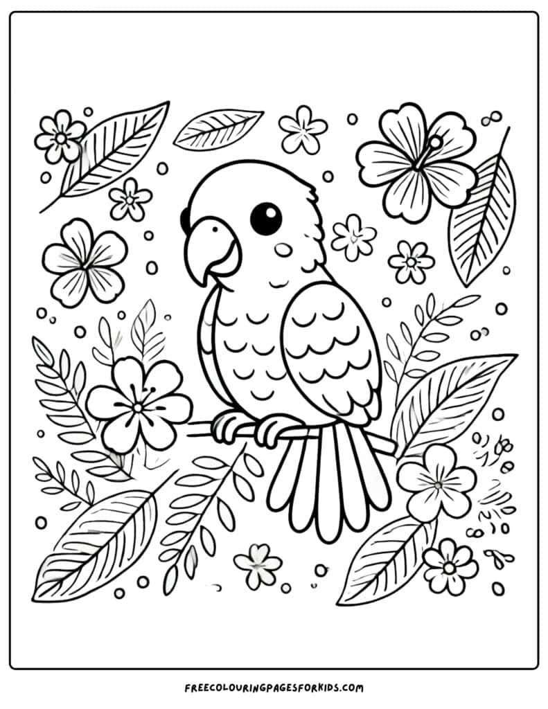 30 Parrot Coloring Pages