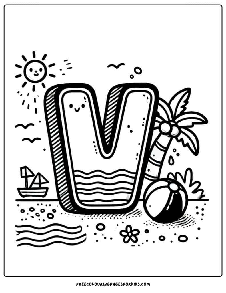 16 Letter V Coloring Pages