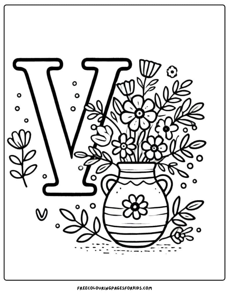 16 Letter V Coloring Pages