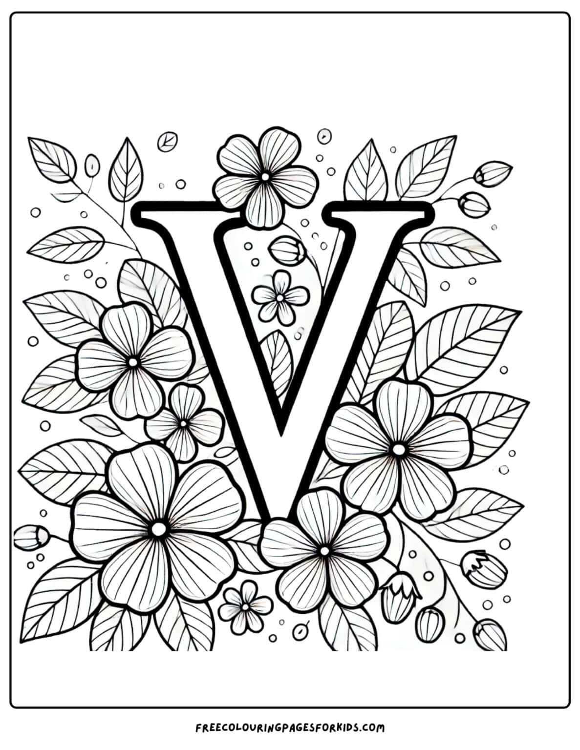16 Letter V Coloring Pages