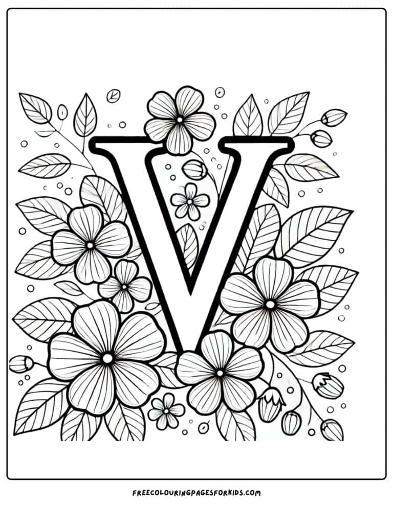 16 Letter V Coloring Pages