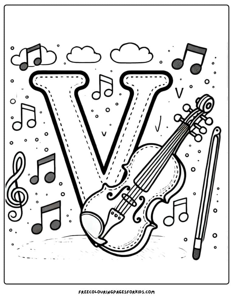 16 Letter V Coloring Pages