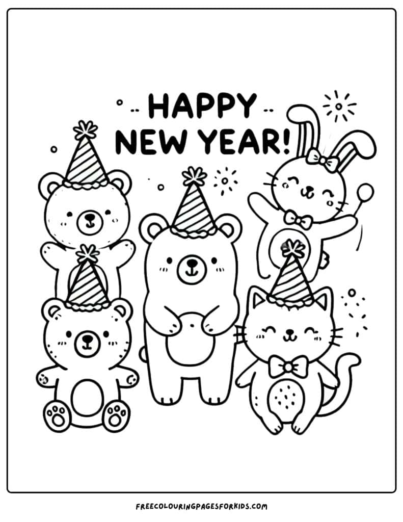 26 New Year Coloring Pages