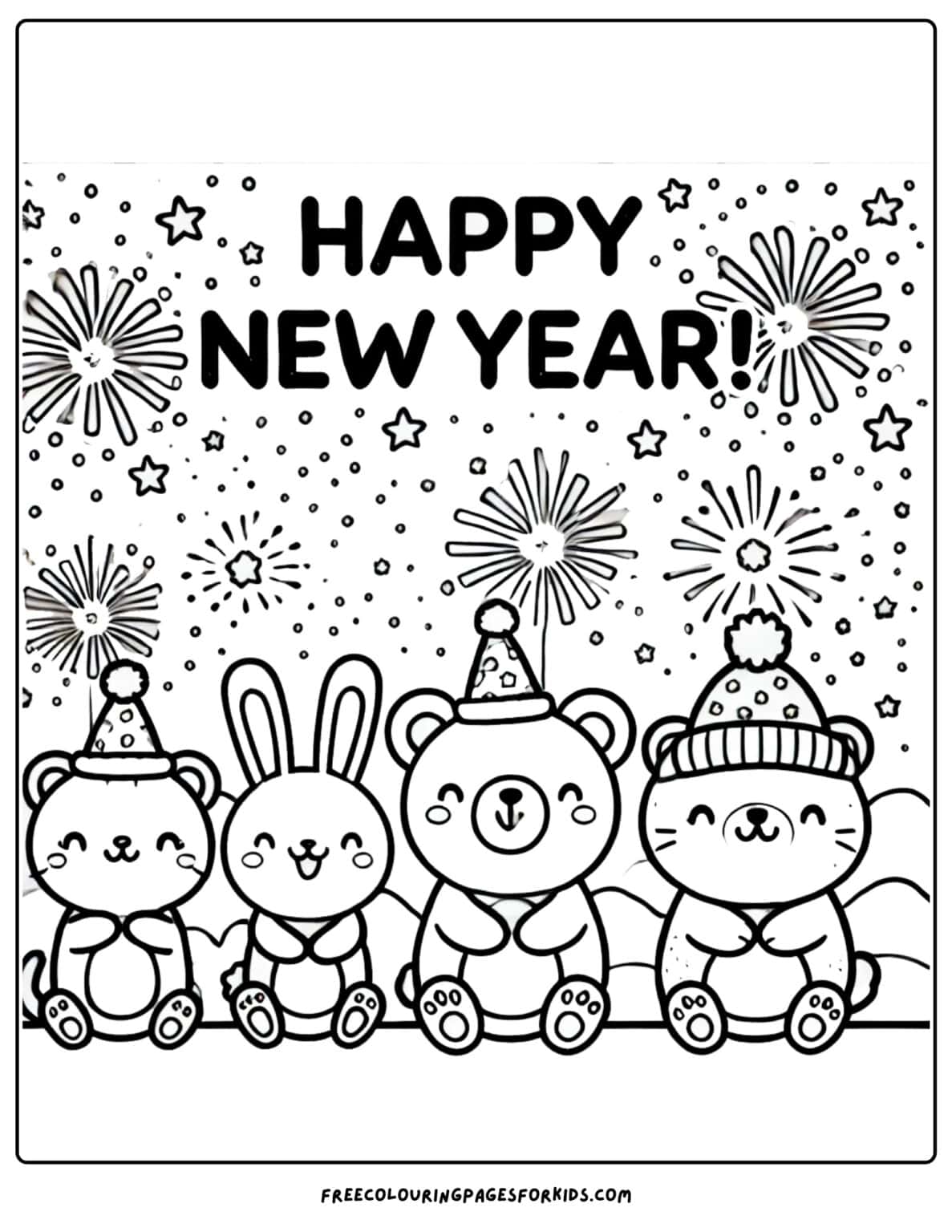 26 New Year Coloring Pages